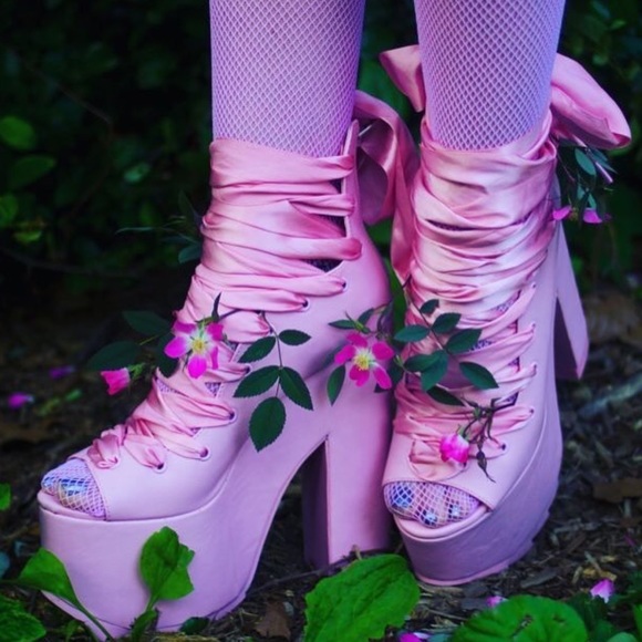 YRU | Shoes | Bnib Pink Ballet Bae Platforms Heels | Poshmark